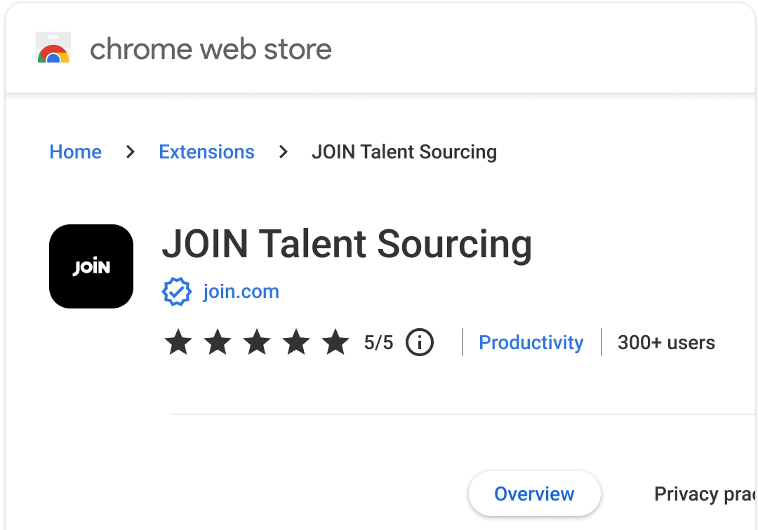 Free talent sourcing Chrome extension | JOIN