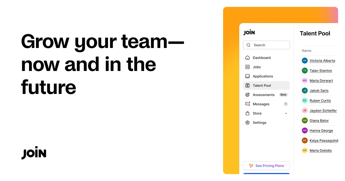 Free talent pool management solution | JOIN