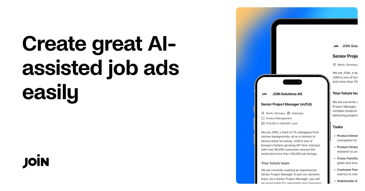 Free AI-powered job ad builder | JOIN